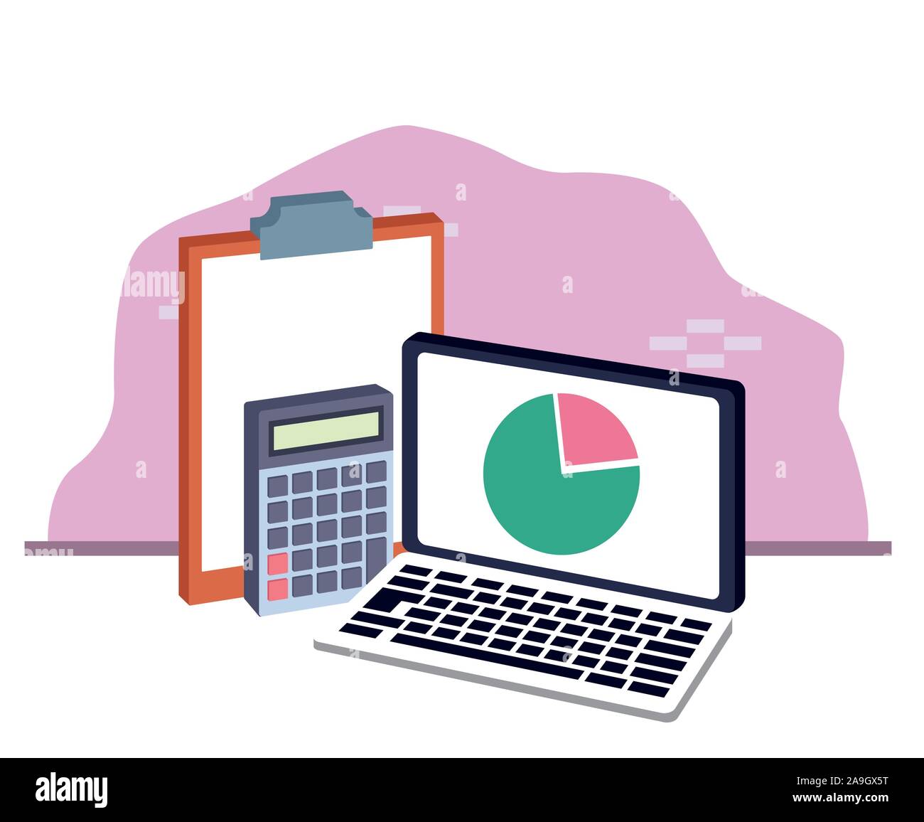Diagram clipboard calculator Stock Vector Images - Alamy