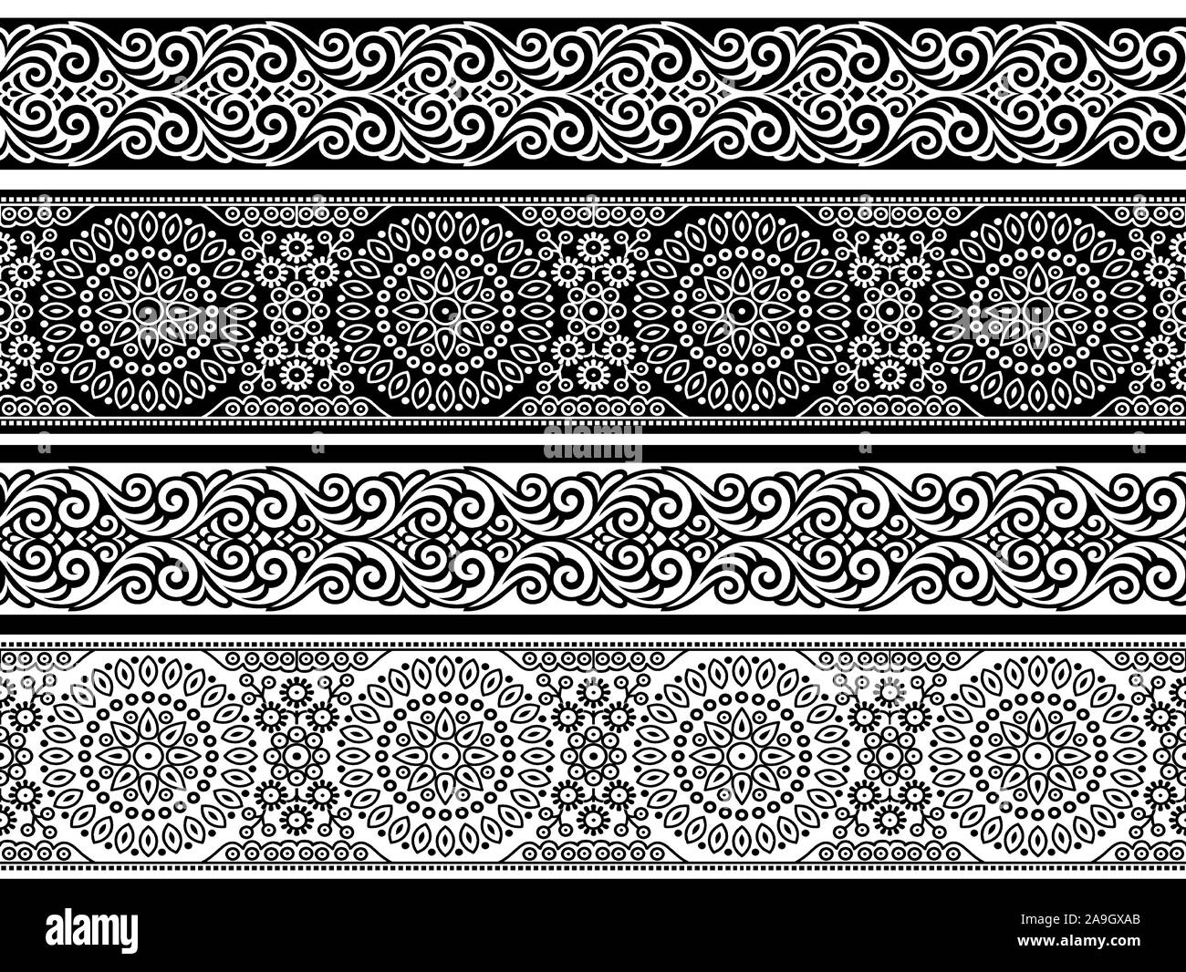 Classic border design Black and White Stock Photos & Images - Alamy