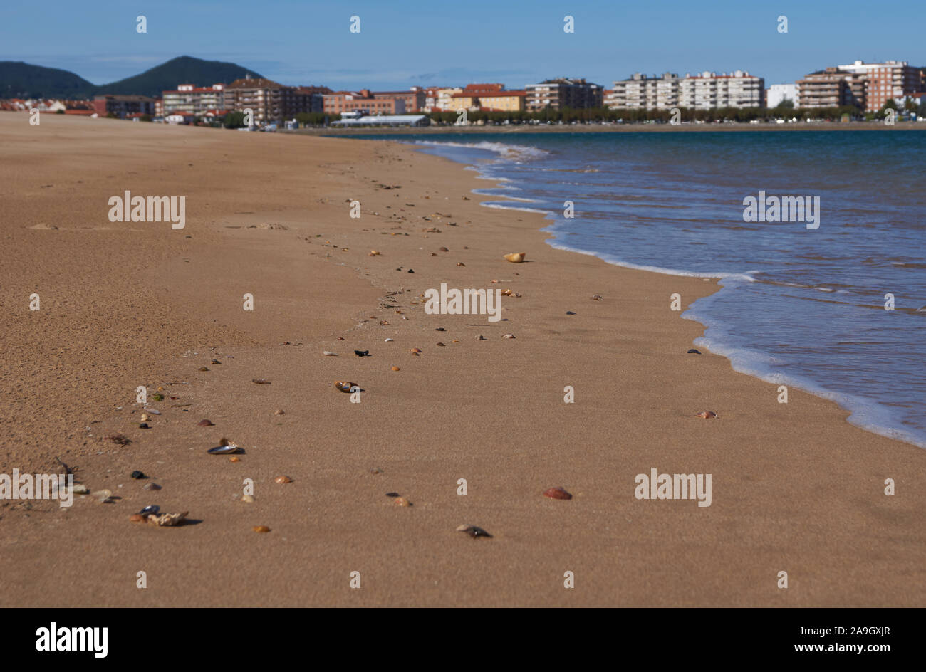 summer view in laredo walking on the beach Stock Photo - Alamy