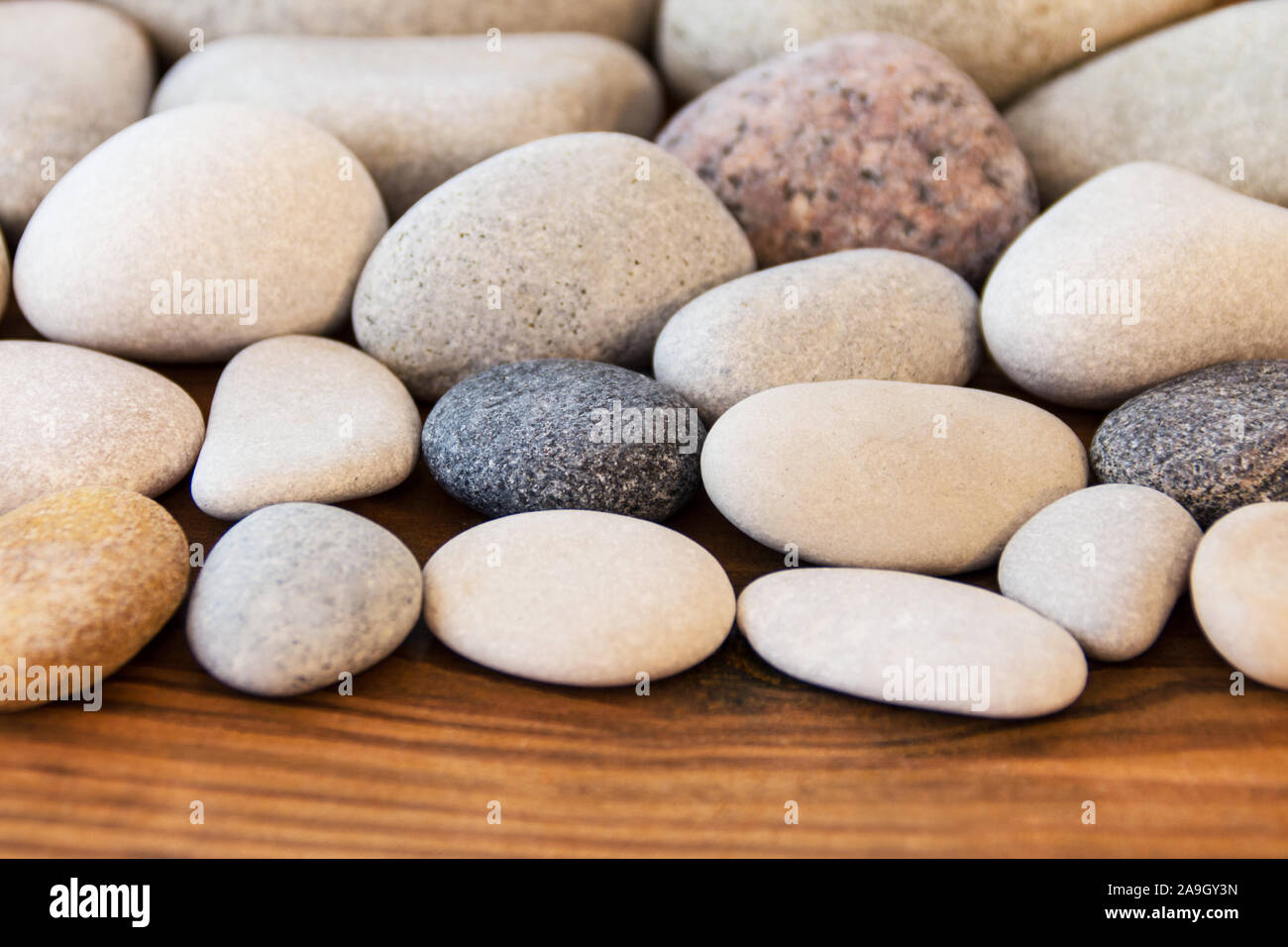 Wellness background with various natural stones Stock Photo - Alamy