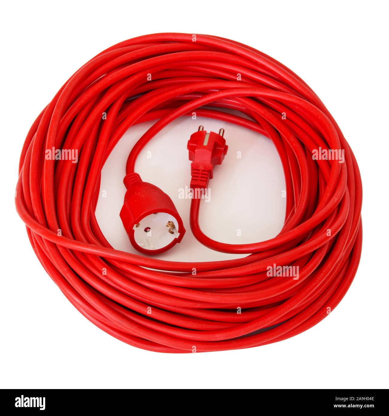 Electricity cable against white background Stock Photo - Alamy