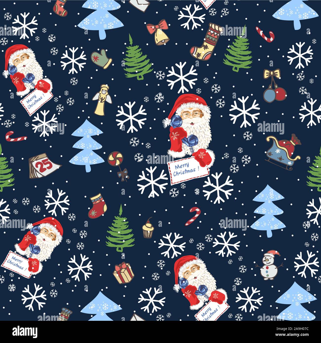 Santa Claus Face Pattern