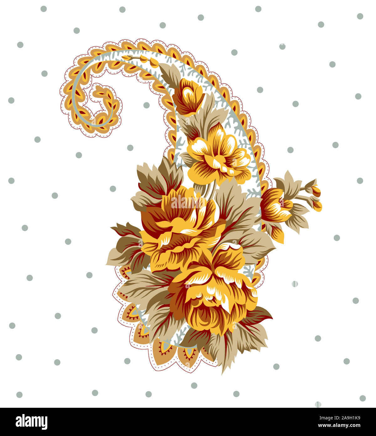 Paisley design pattern Cut Out Stock Images & Pictures - Alamy