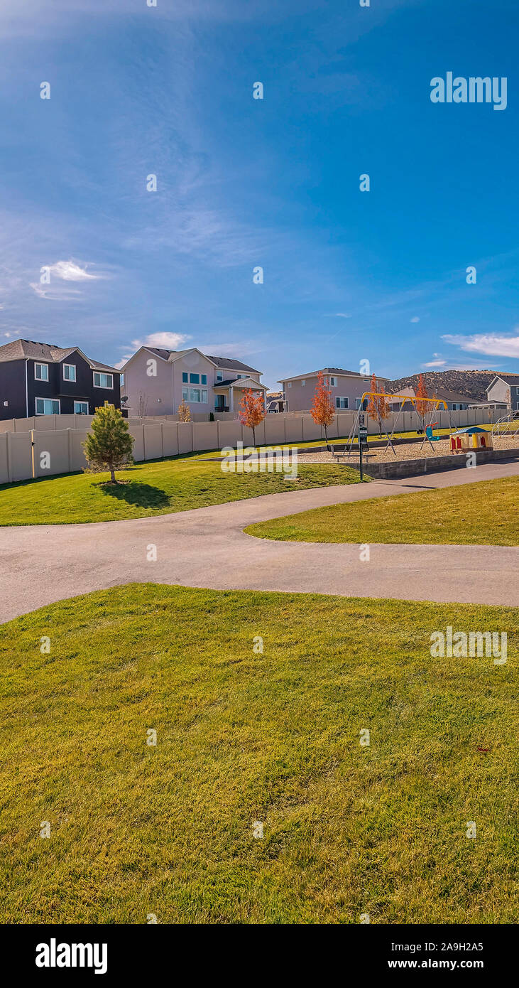 Vertical Intersection of two pedestrian walkways during day Stock Photo ...