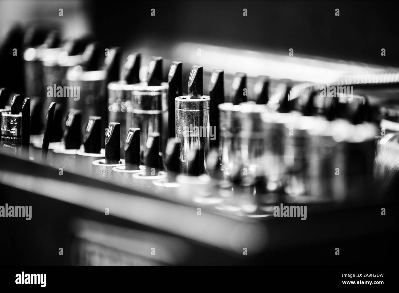 Tools panel Black and White Stock Photos & Images - Alamy