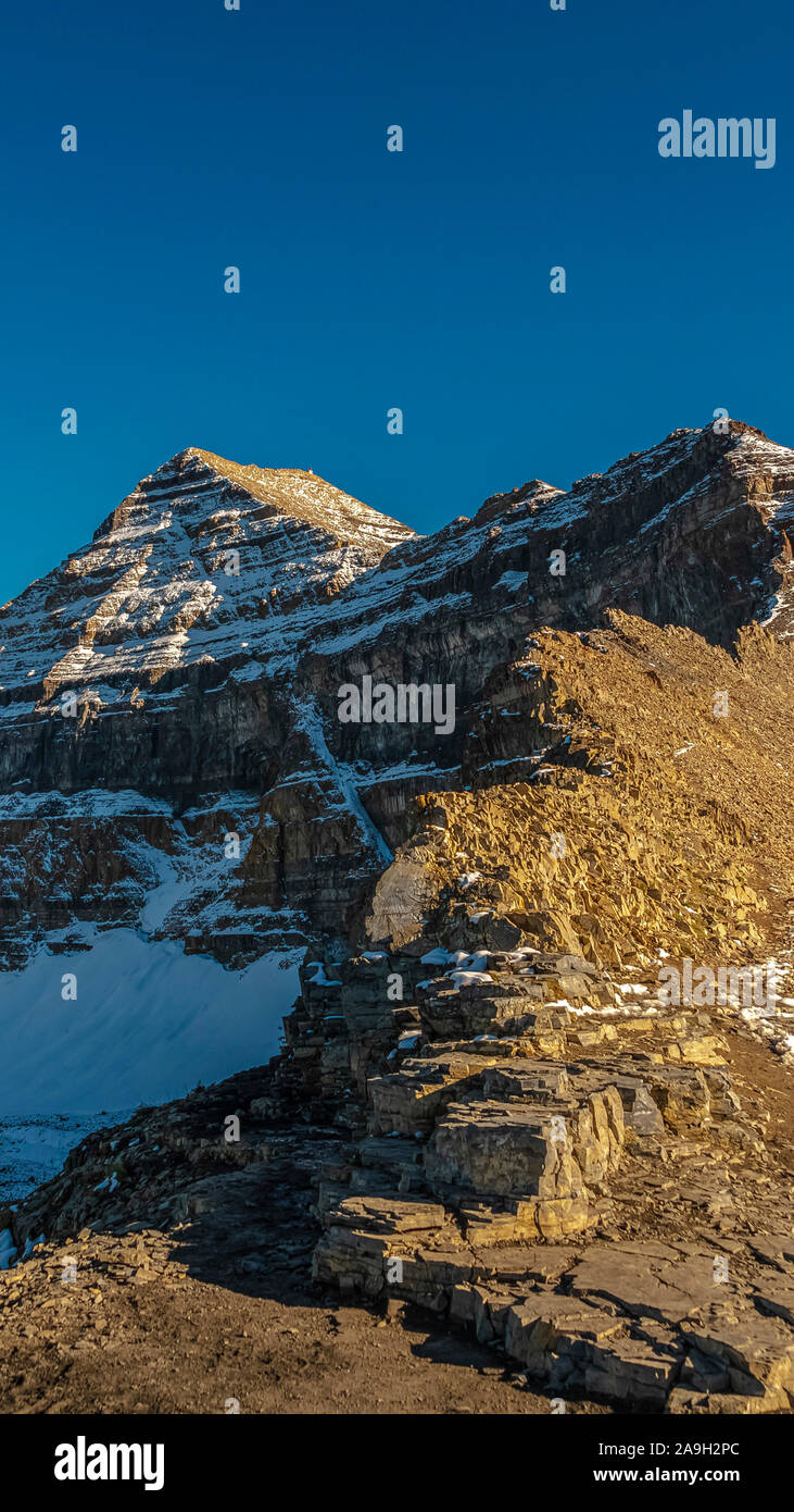 Vertical Summit of Mount Timpanogos in the Utah Valley Stock Photo - Alamy