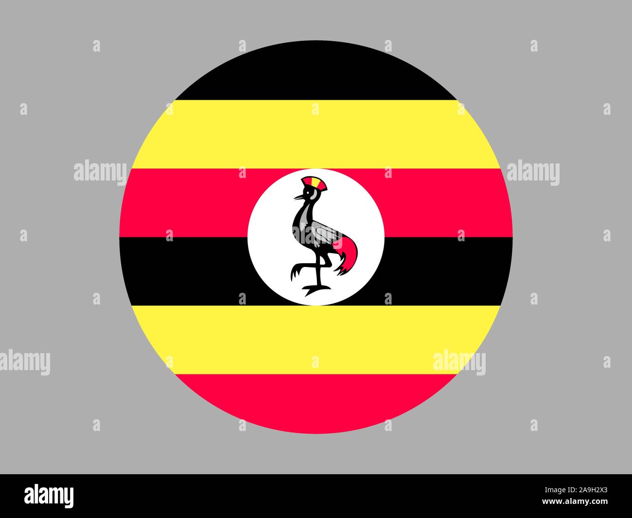 Beautiful national flag of Republic of Uganda , original colors and ...