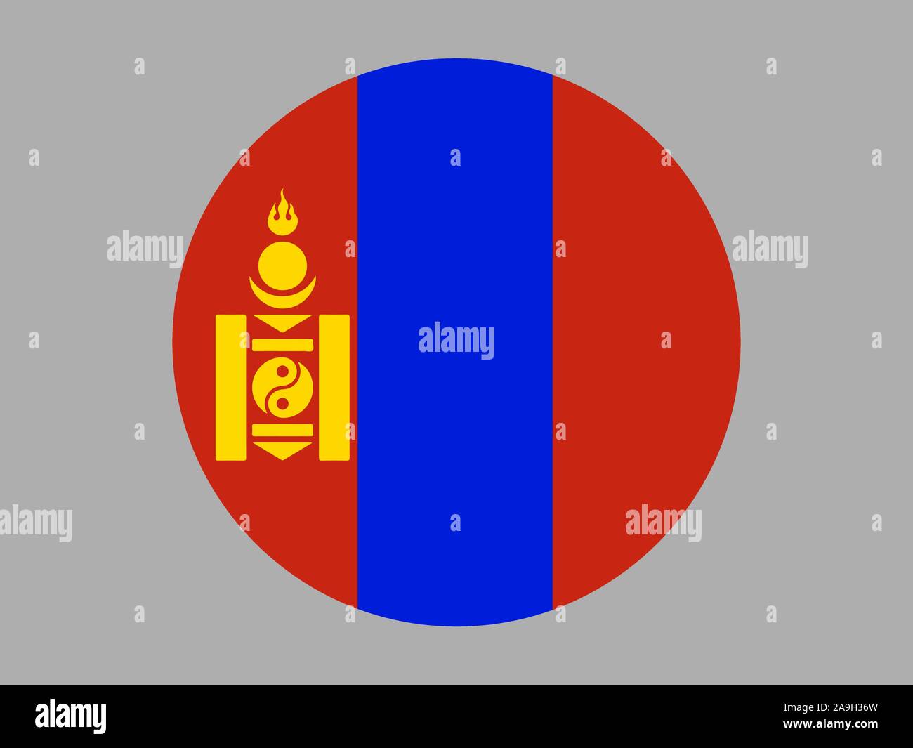 National flag of Mongolia. original colors and proportion. Simply ...