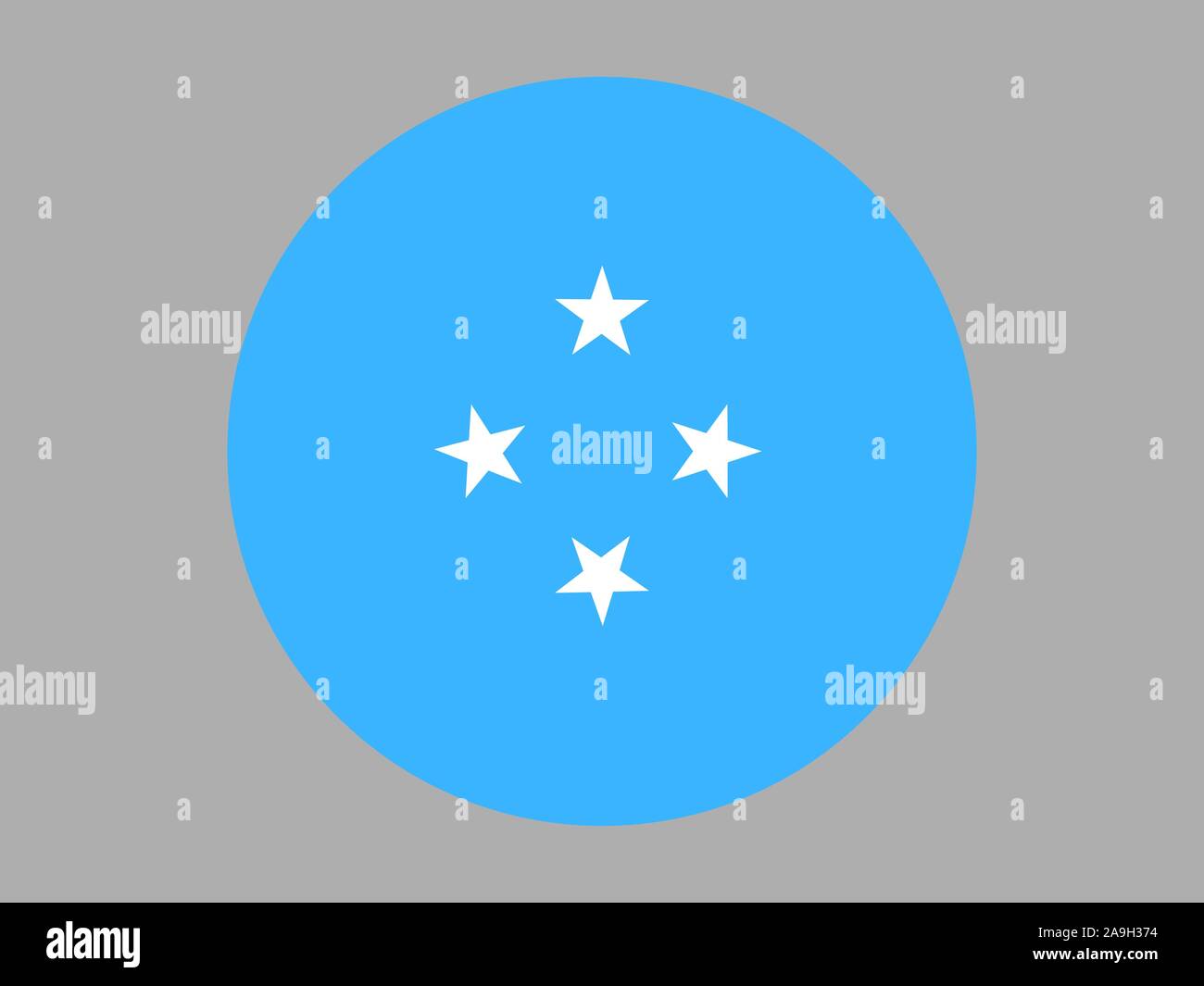 National flag of Federated States of Micronesia. original colors and ...