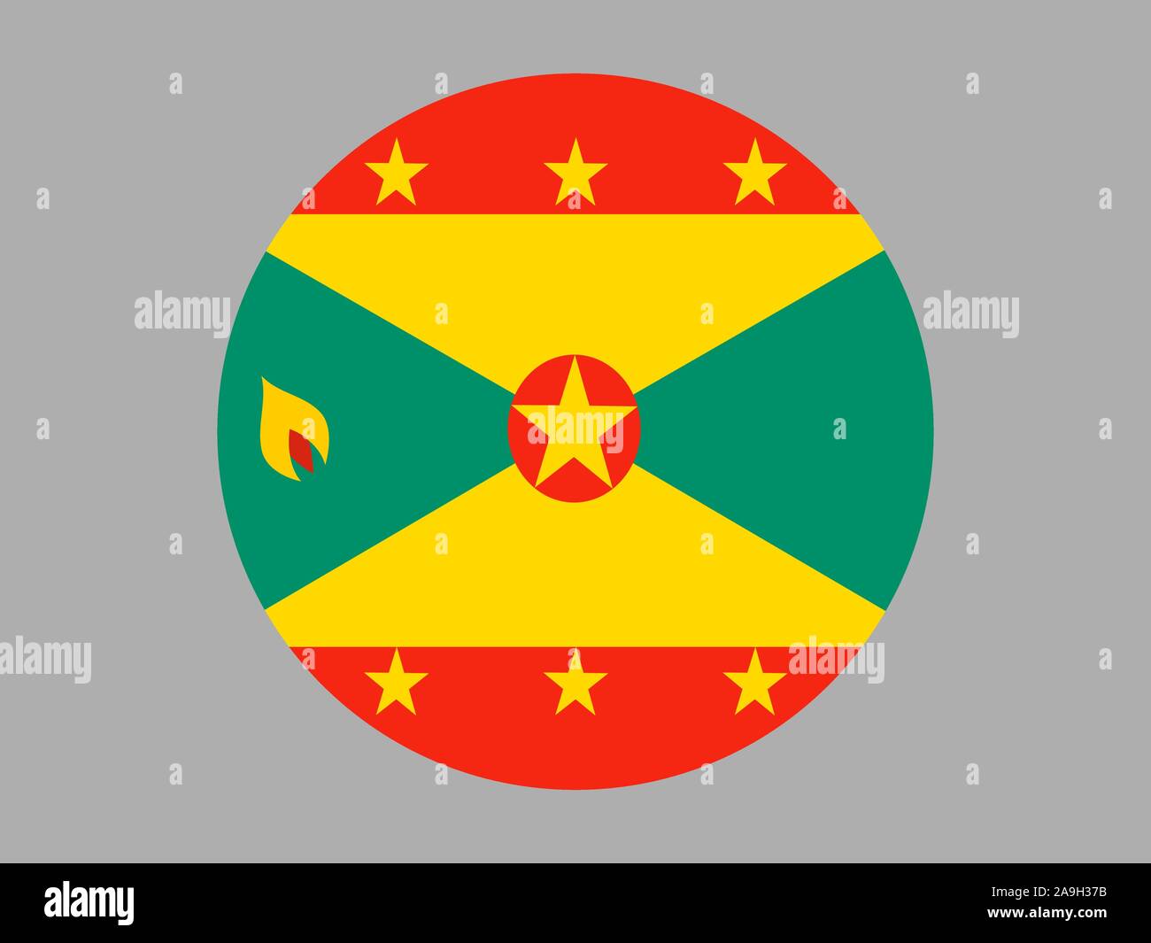 National flag of Grenada . original colors and proportion. Simply ...
