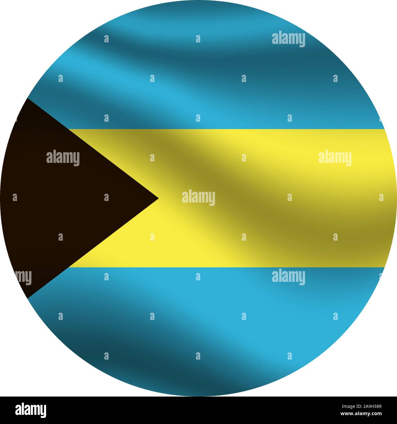 National flag of Commonwealth of Bahamas . original colors and ...