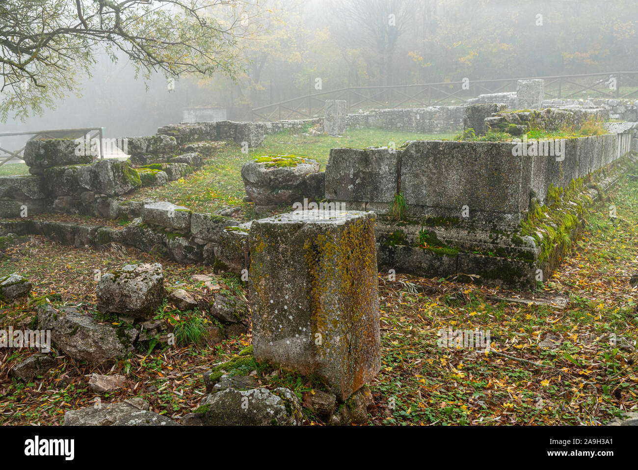 The remains of a small temple belonging to the Samnite era, II sec. B.C ...