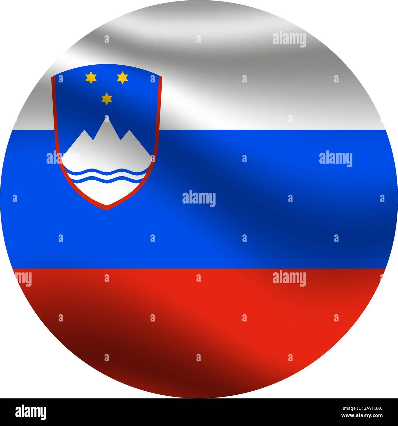 Beautiful national flag of Republic of Slovenia. original colors and ...