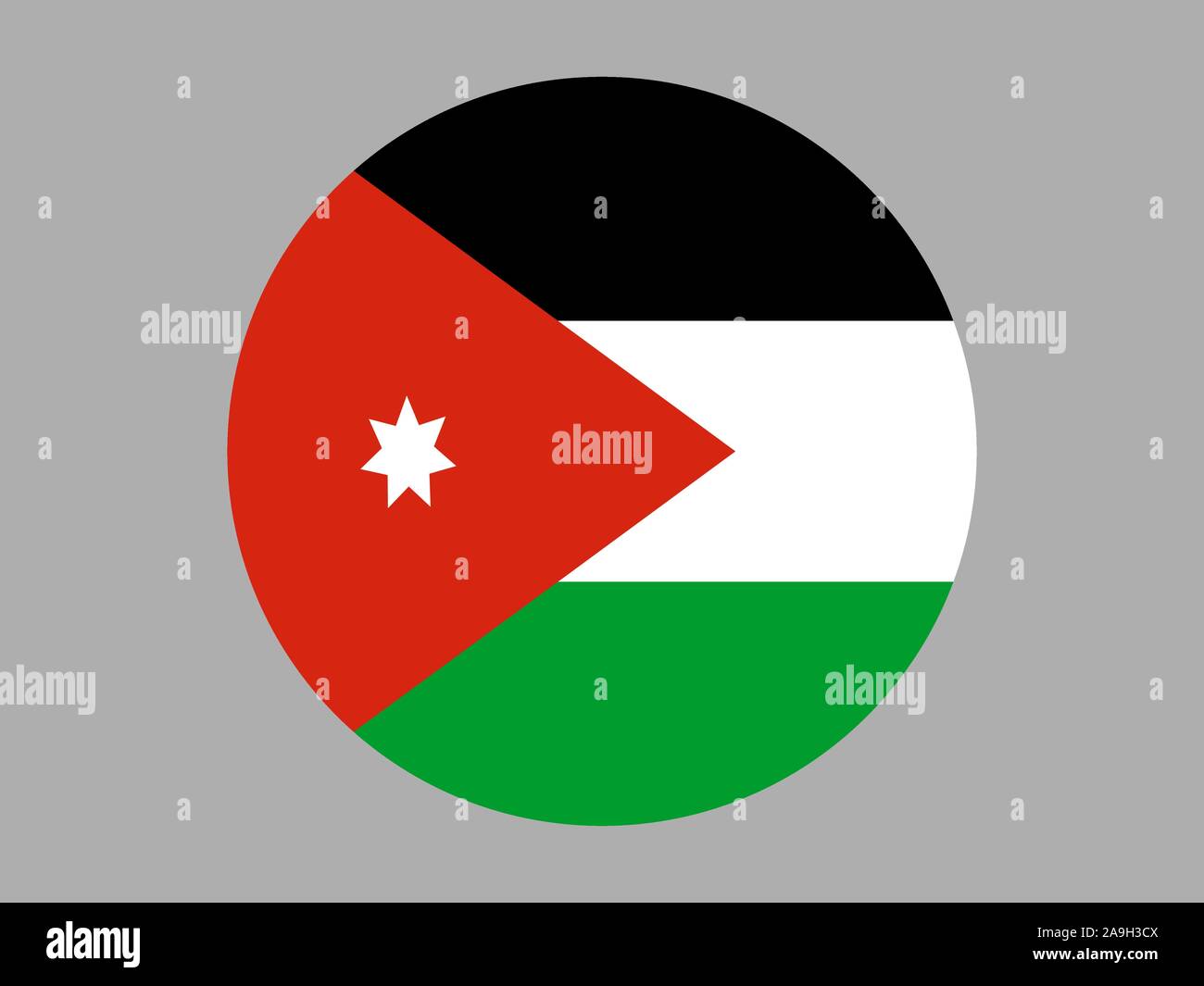 National flag of Hashemite Kingdom of Jordan . original colors and ...