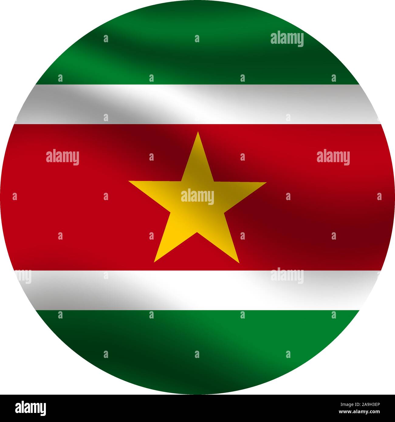 Beautiful national flag of Republic of Suriname. original colors and ...