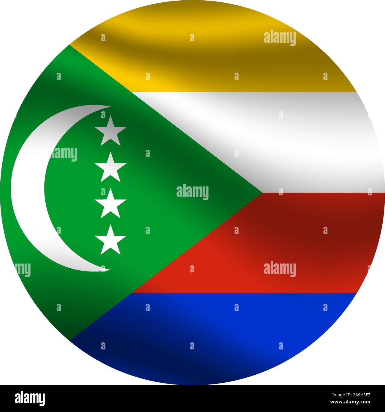 National flag of Comoros Islands . original colors and proportion ...