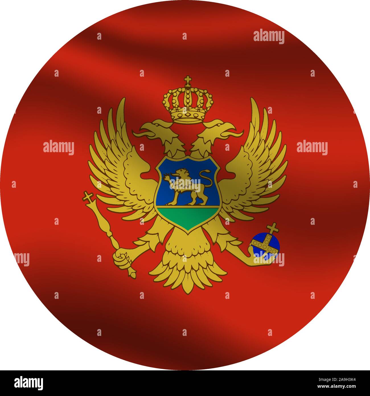 National flag of Montenegro. original colors and proportion. Simply ...