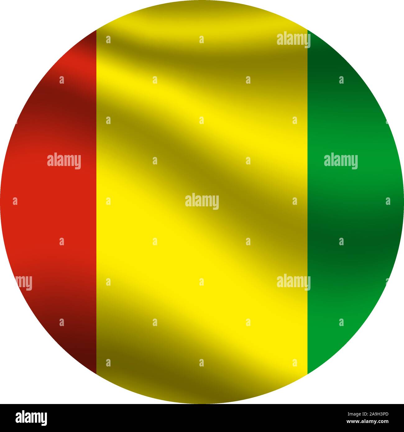 National flag of Republic of Guinea. original colors and proportion ...