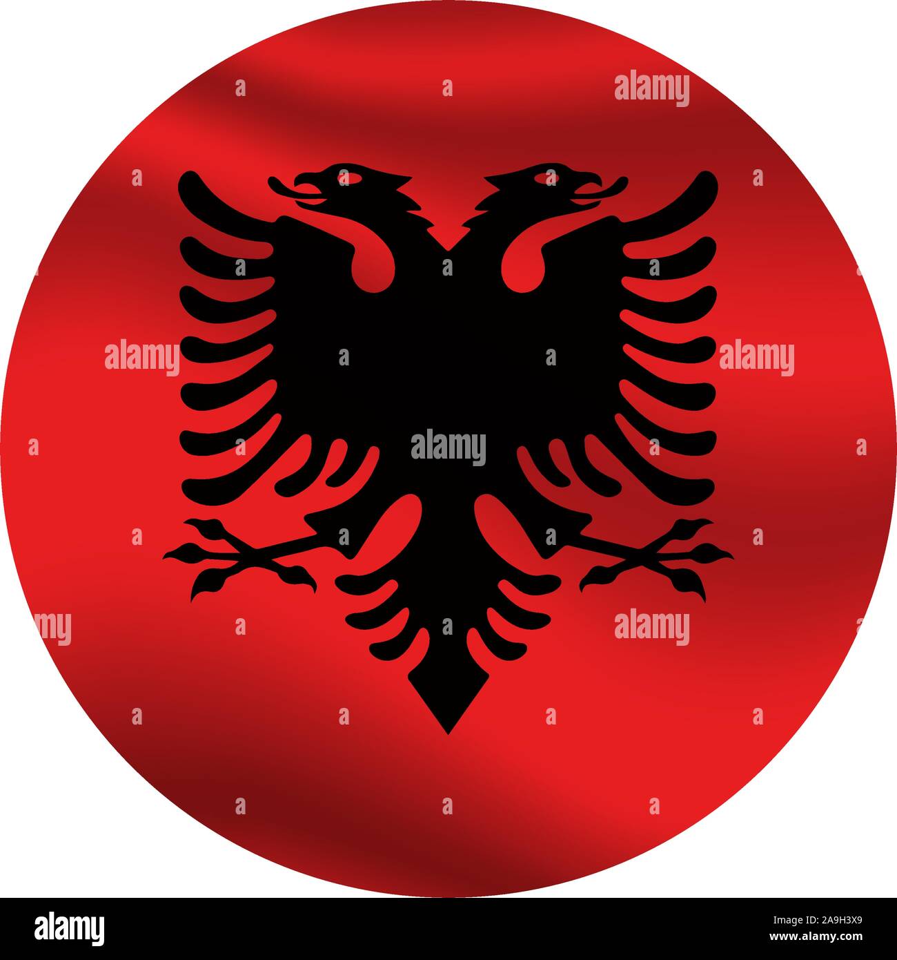 National flag of Republic of Albania. original colors and proportion ...