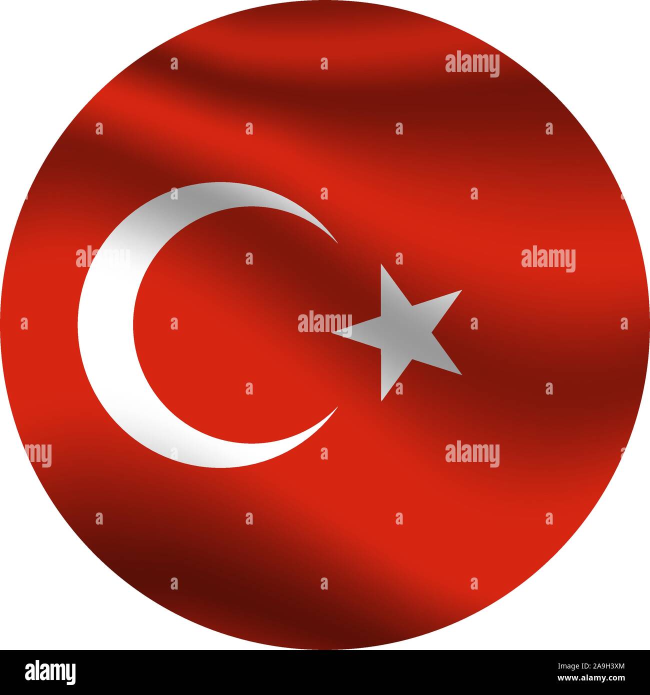 Beautiful national flag of Republic of Turkey, original colors and ...