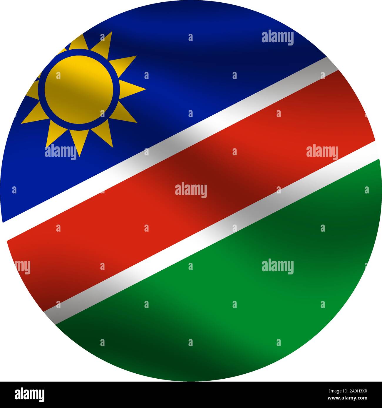 National flag of Republic of Namibia. original colors and proportion ...