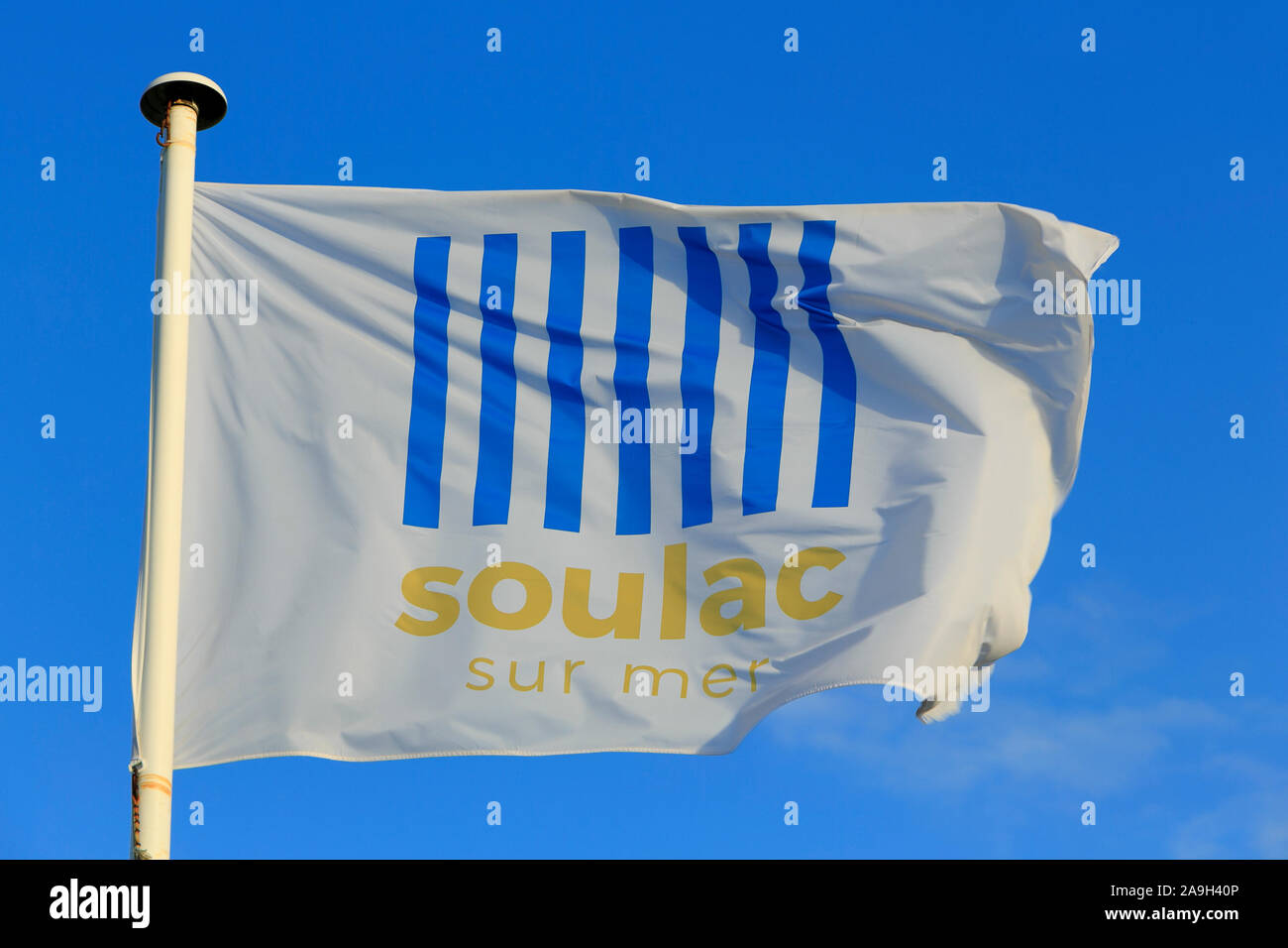 City flag, Soulac-sur-Mer, Medoc Atlantique, France Stock Photo - Alamy