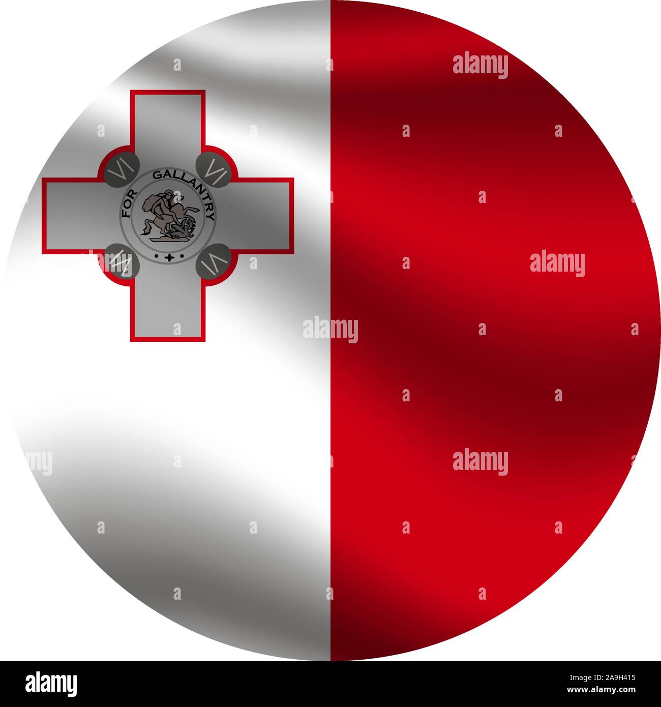 National flag of Republic of Malta. original colors and proportion ...