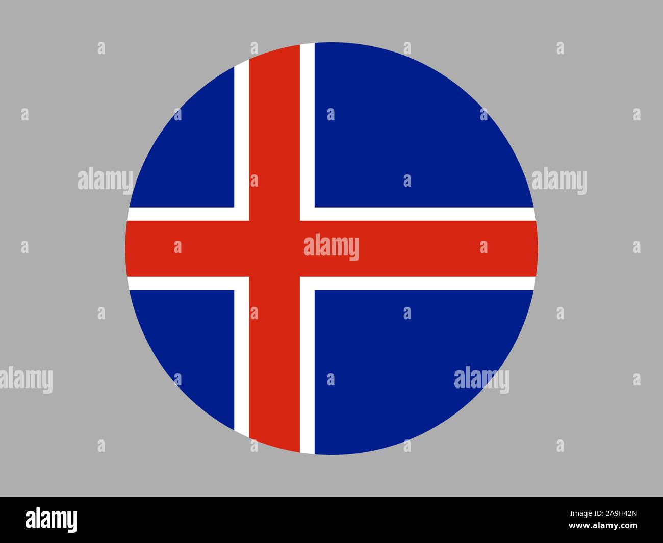 National flag of Iceland . original colors and proportion. Simply ...