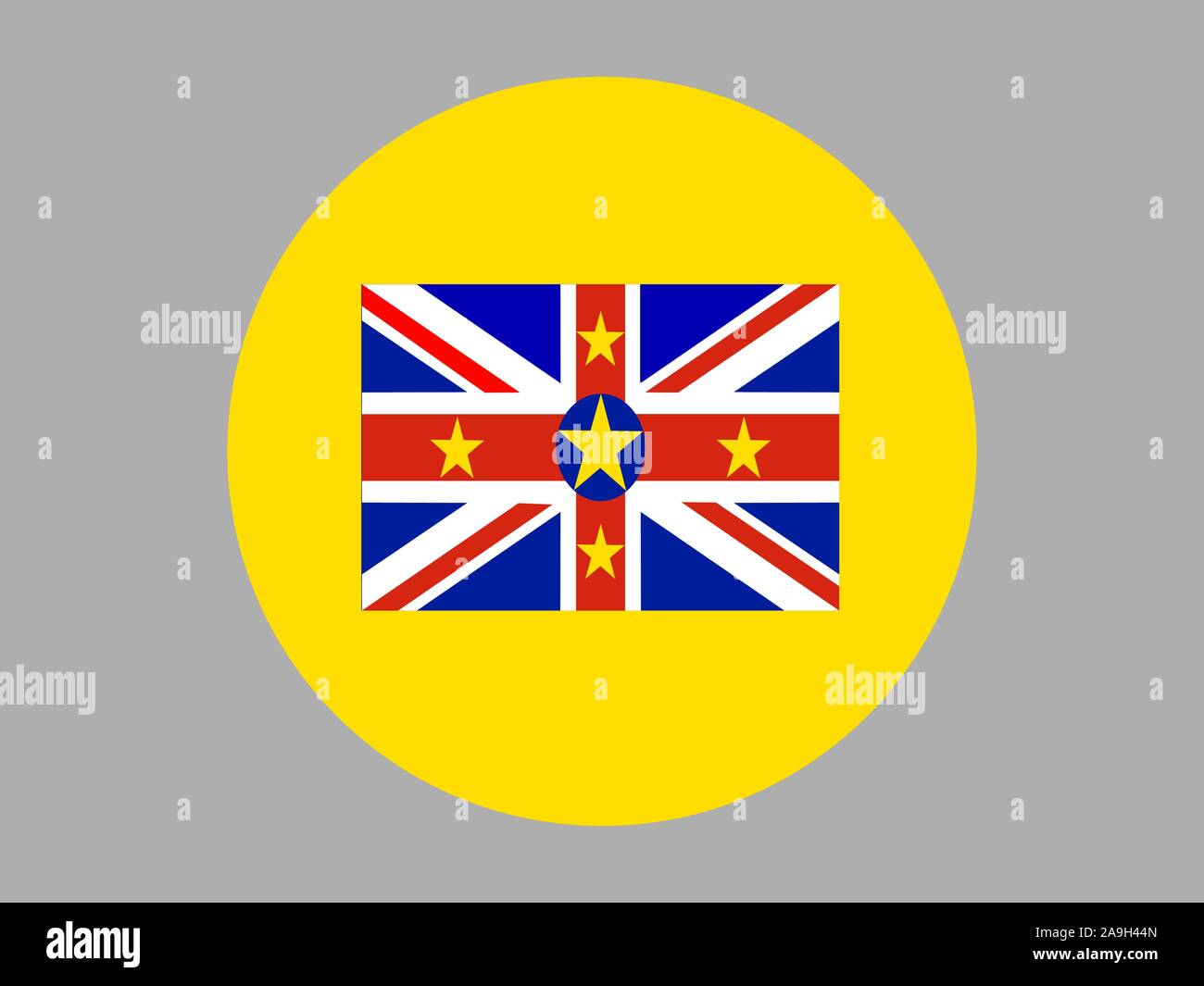 Beautiful national flag of Niue. original colors and proportion. Simply ...