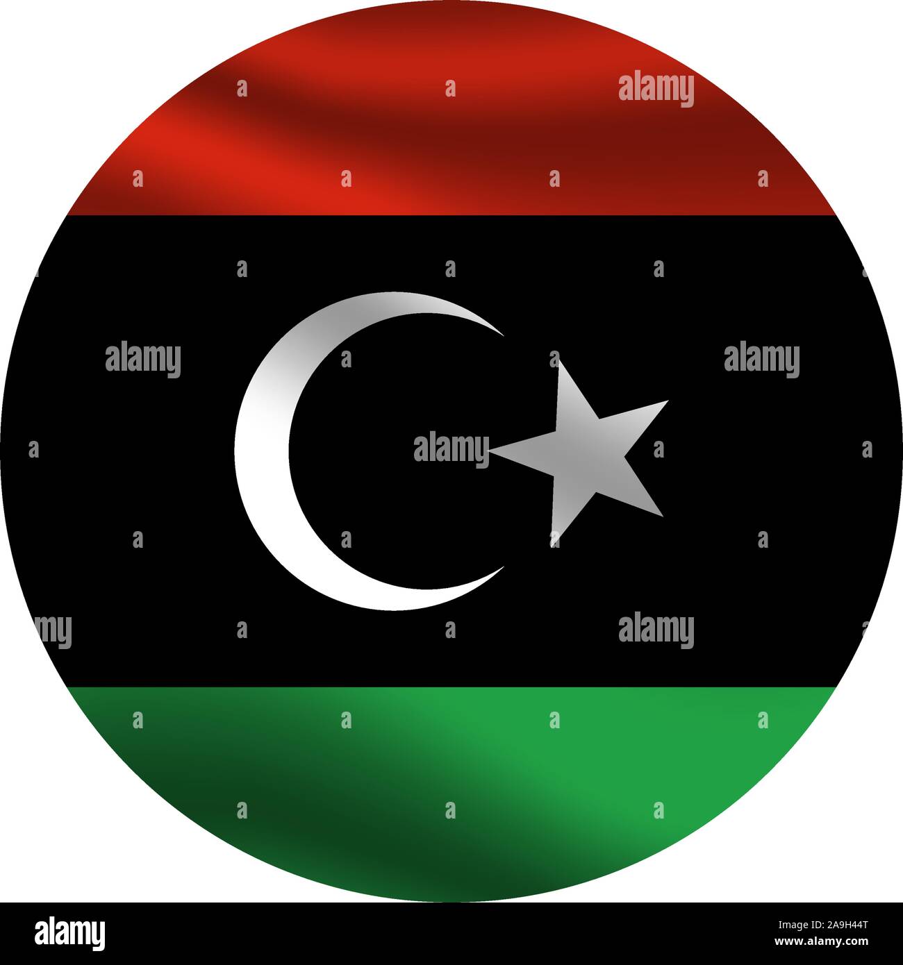 National flag of State of Libya. original colors and proportion. Simply ...