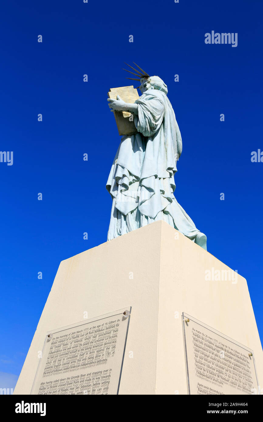Lady Liberty Flag, Soulac-sur-Mer, Medoc Atlantique, France Stock Photo ...