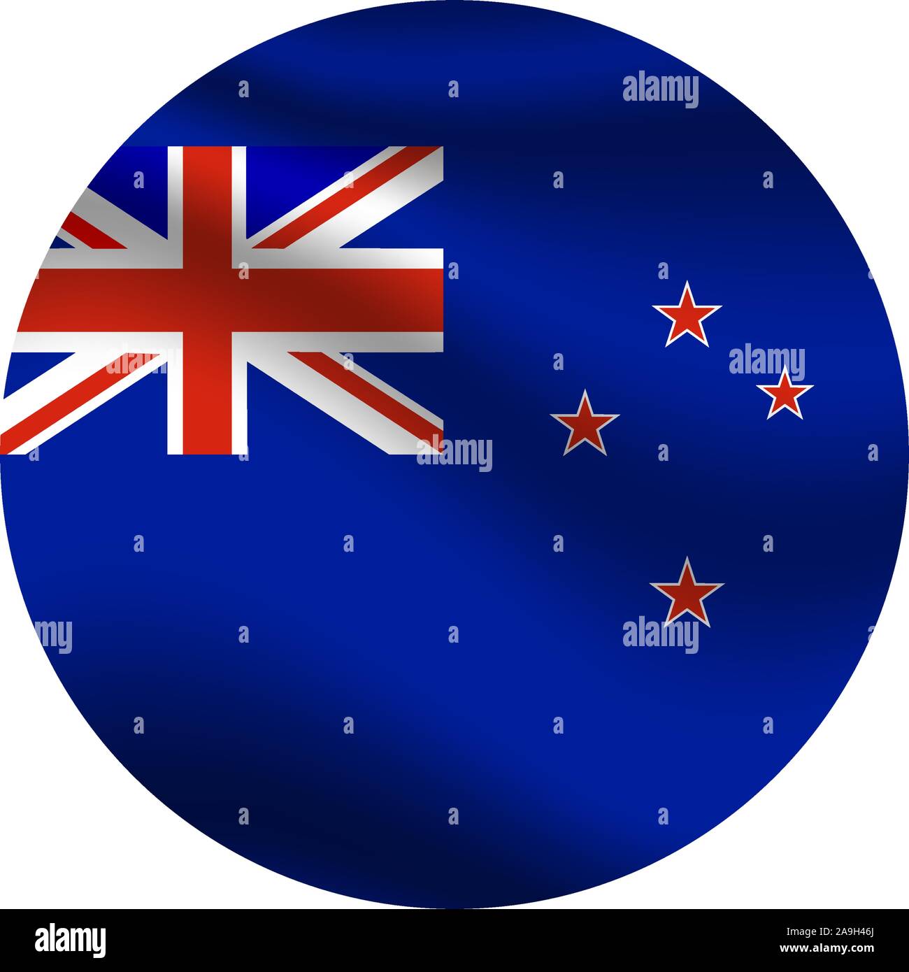 National flag of New Zealand. original colors and proportion. Simply ...