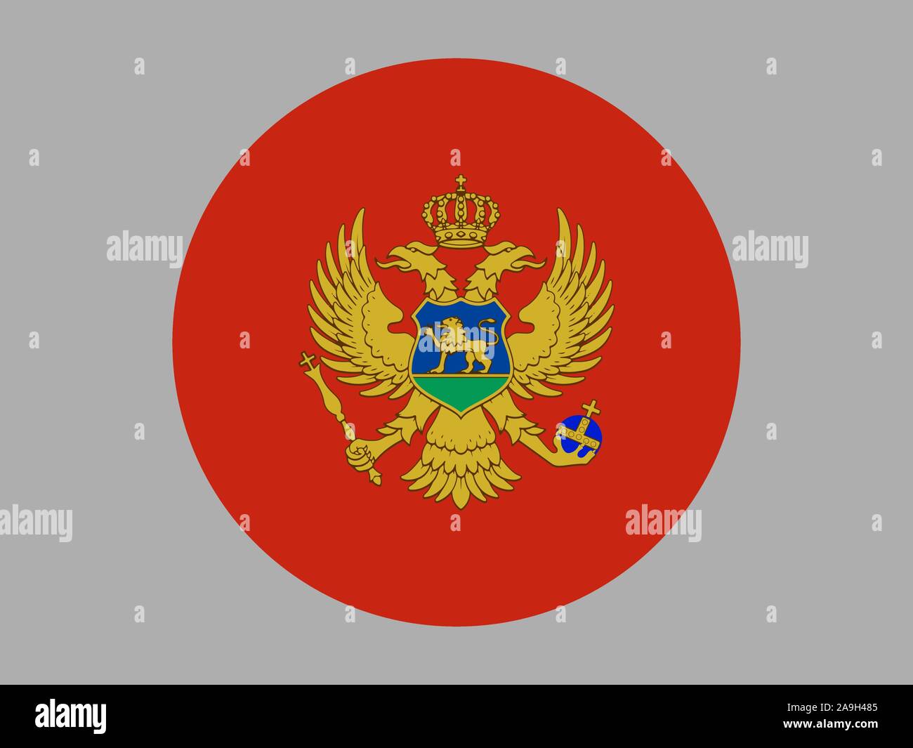 National flag of Montenegro. original colors and proportion. Simply ...