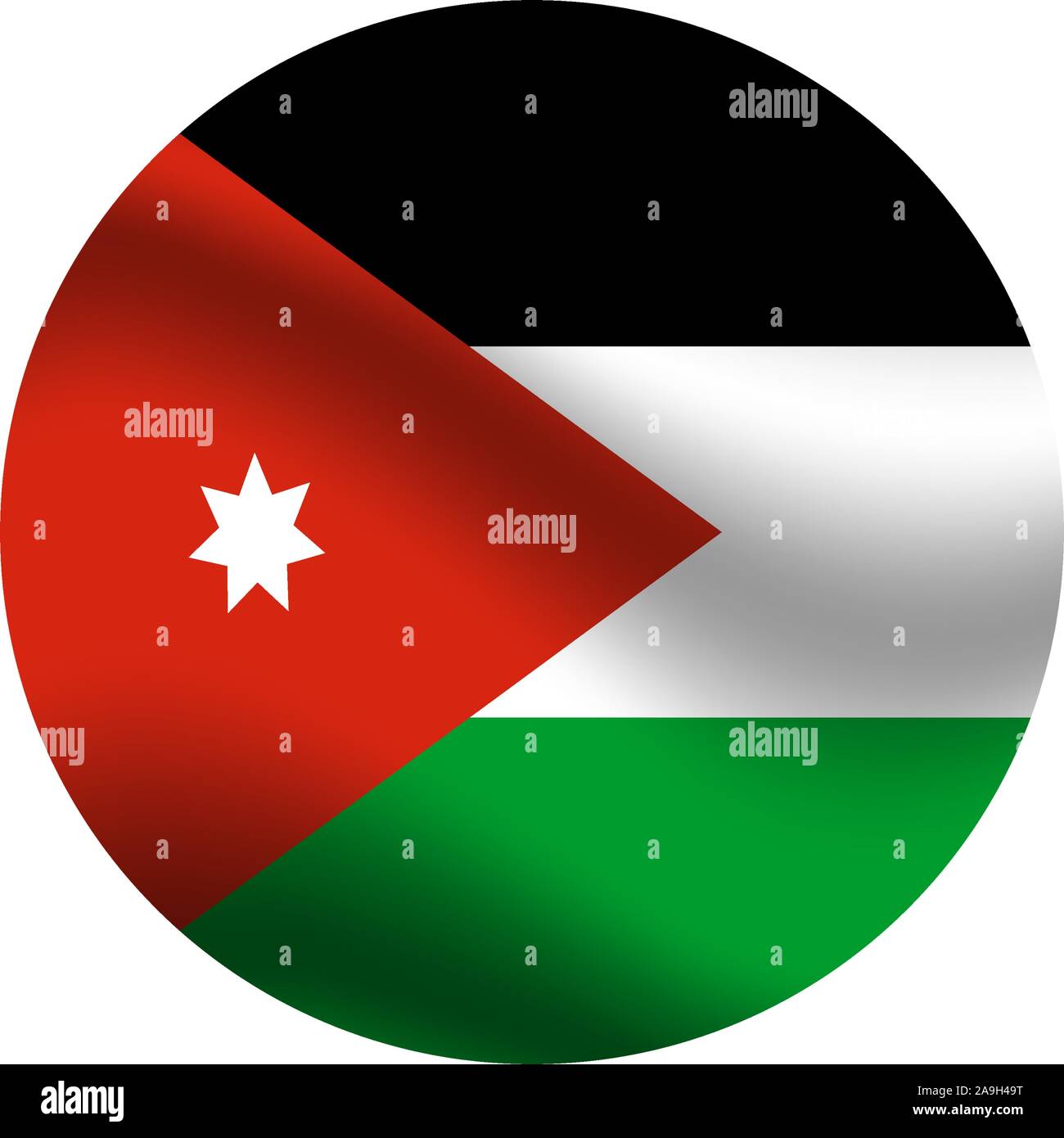 National flag of Hashemite Kingdom of Jordan . original colors and ...