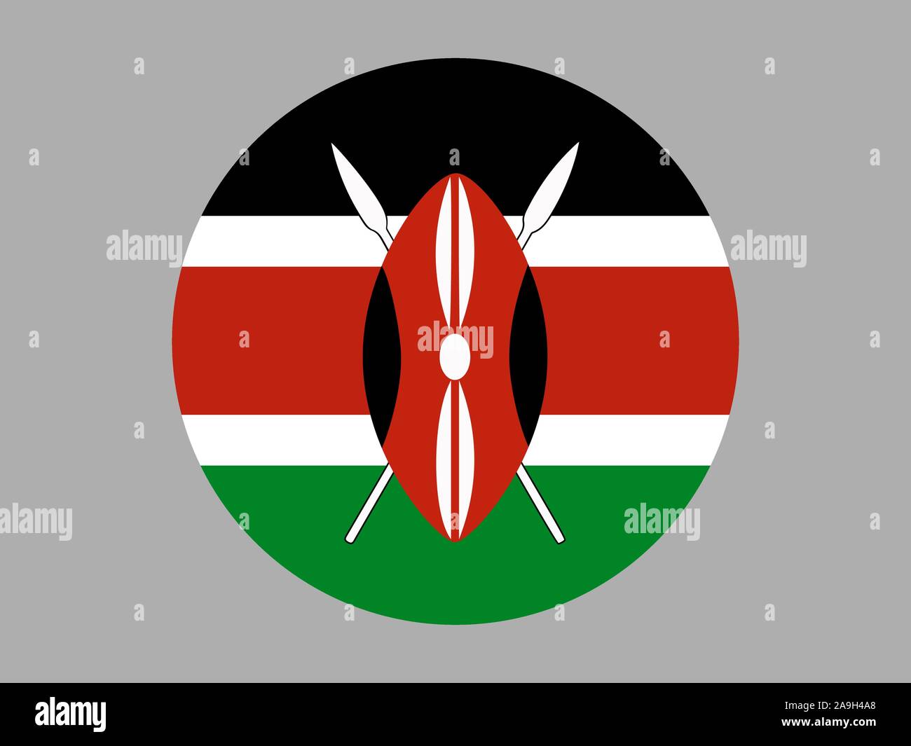 National flag of Republic of Kenya. original colors and proportion ...