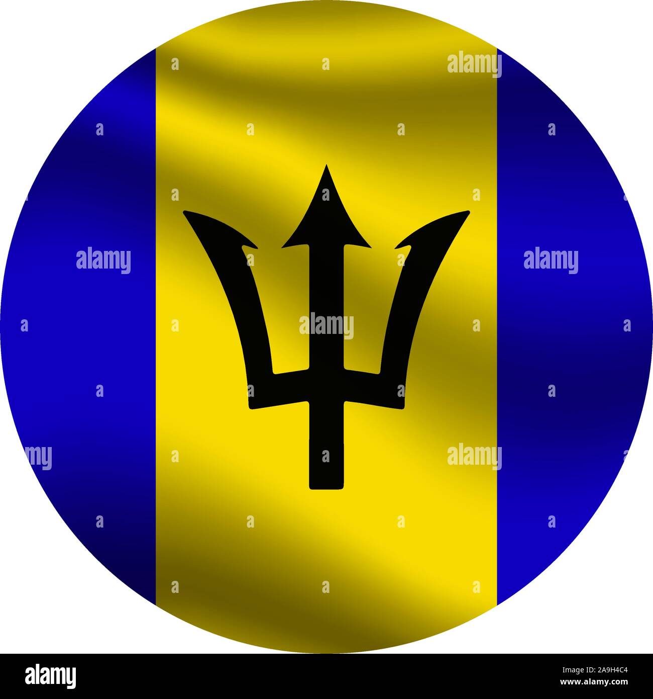 National flag of Barbados . original colors and proportion. Simply ...