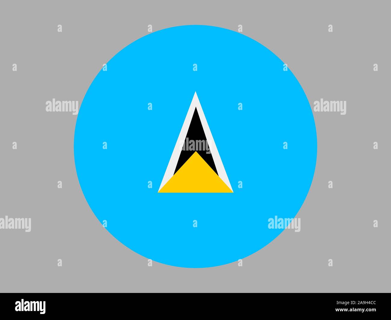 Beautiful national flag of Saint Lucia. original colors and proportion ...