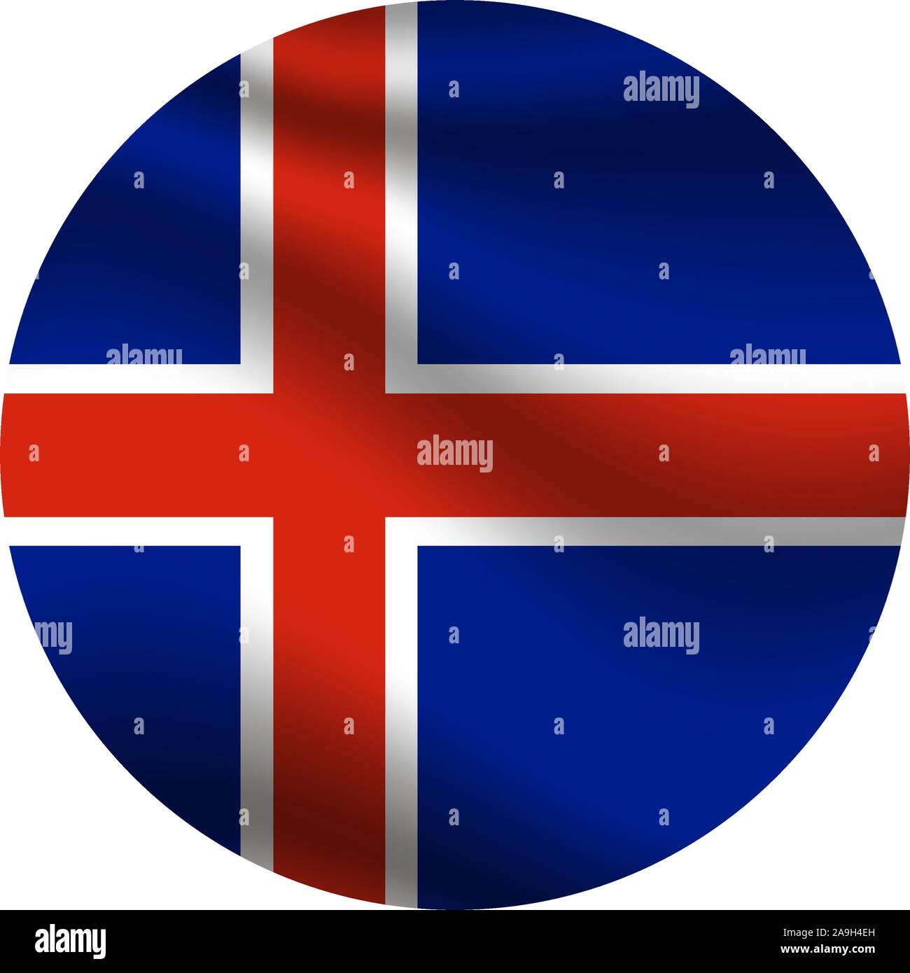 National flag of Iceland . original colors and proportion. Simply ...