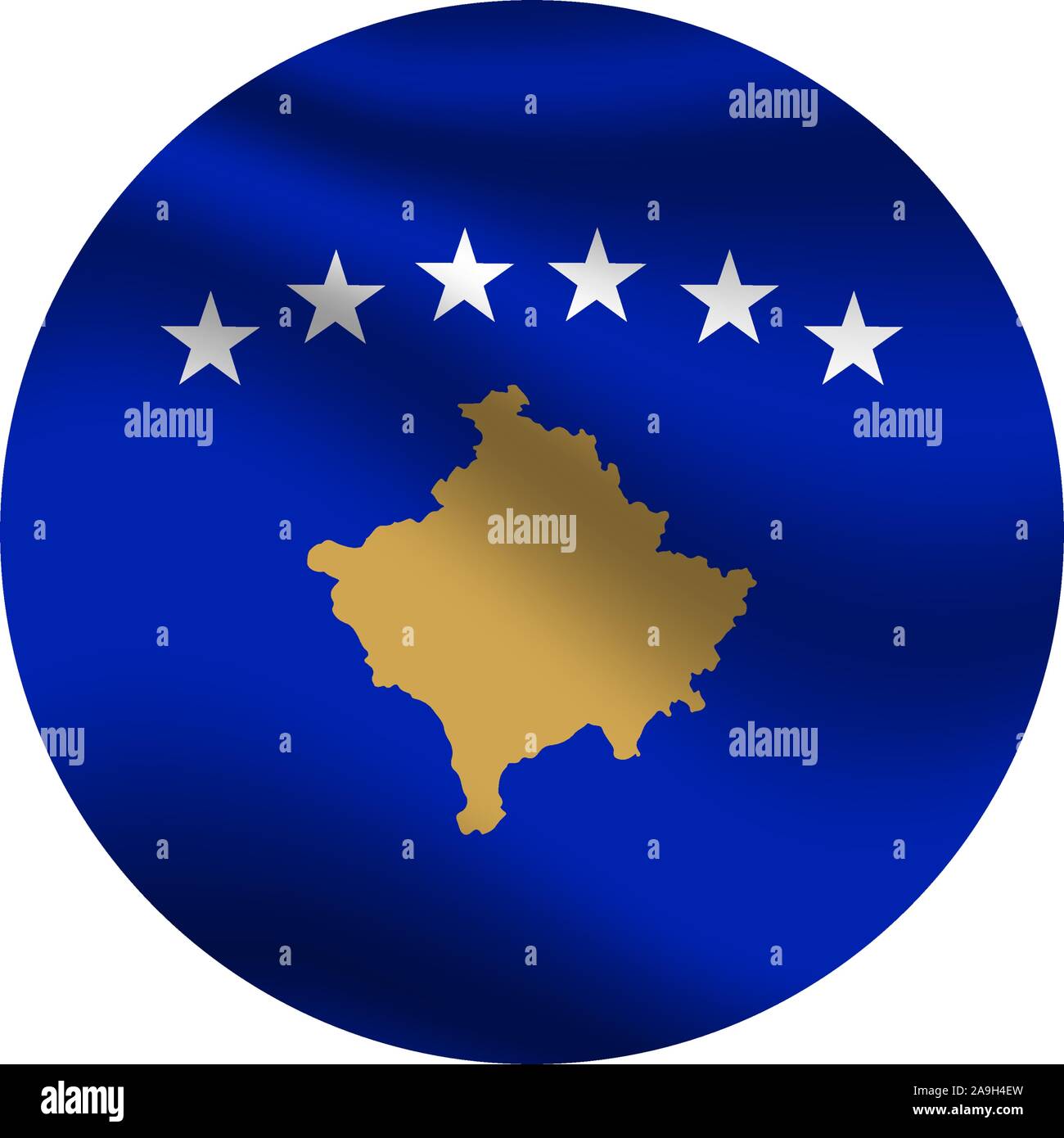 National flag of Republic of Kosovo . original colors and proportion ...