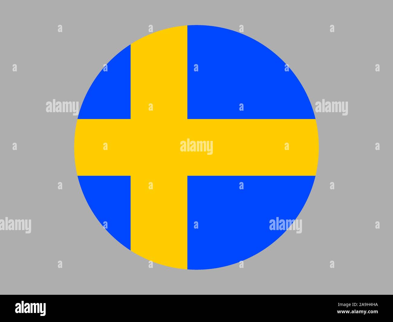 Beautiful national flag of Kingdom of Sweden. original colors and ...