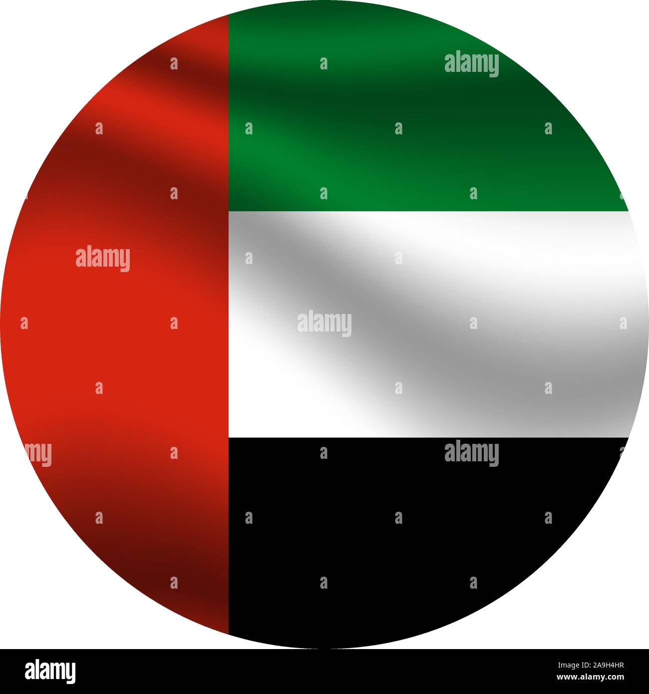 Beautiful national flag of United Arab Emirates, original colors and ...
