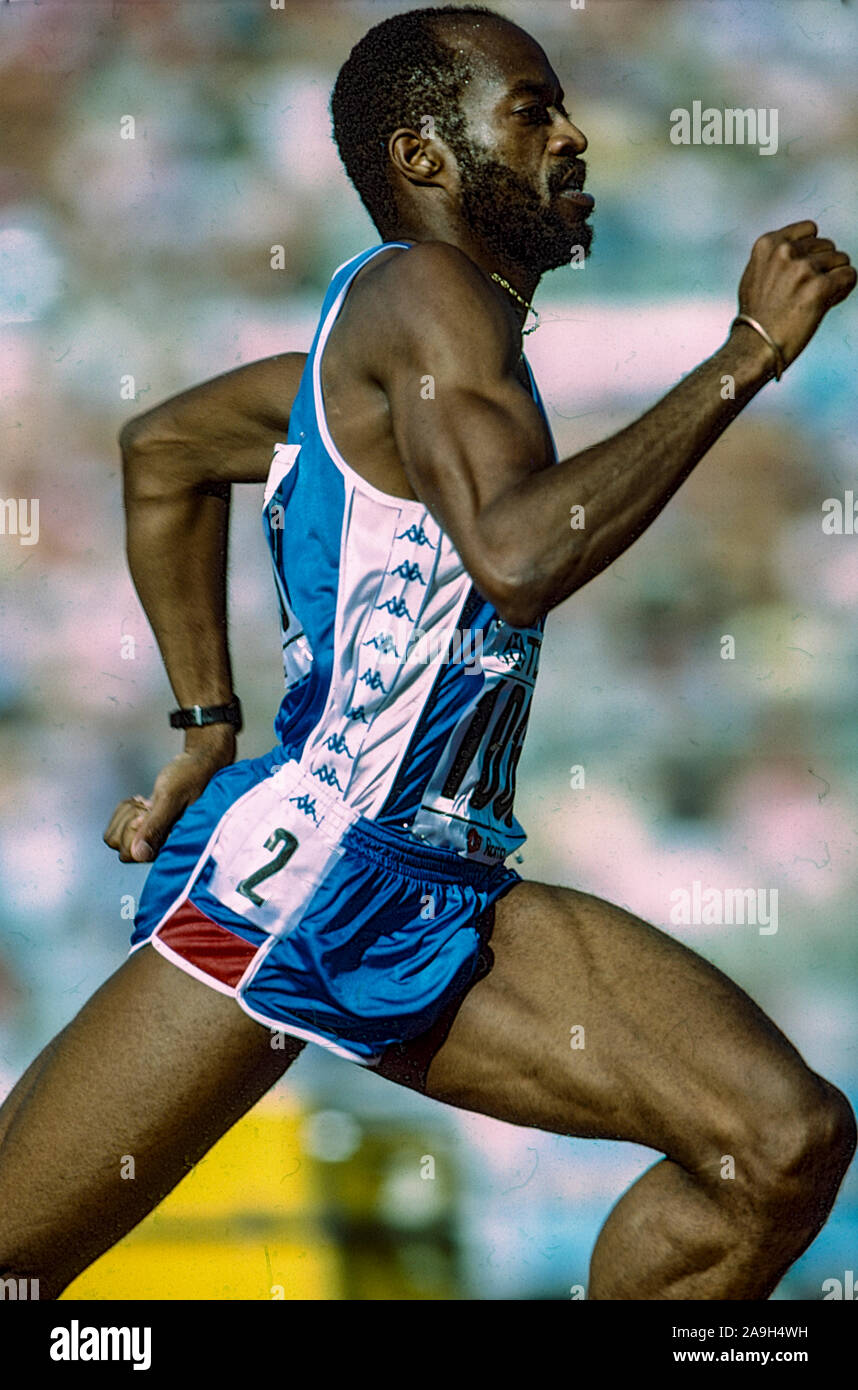 Edwin Moses (USA) competing at the 1987 World Championships in ...