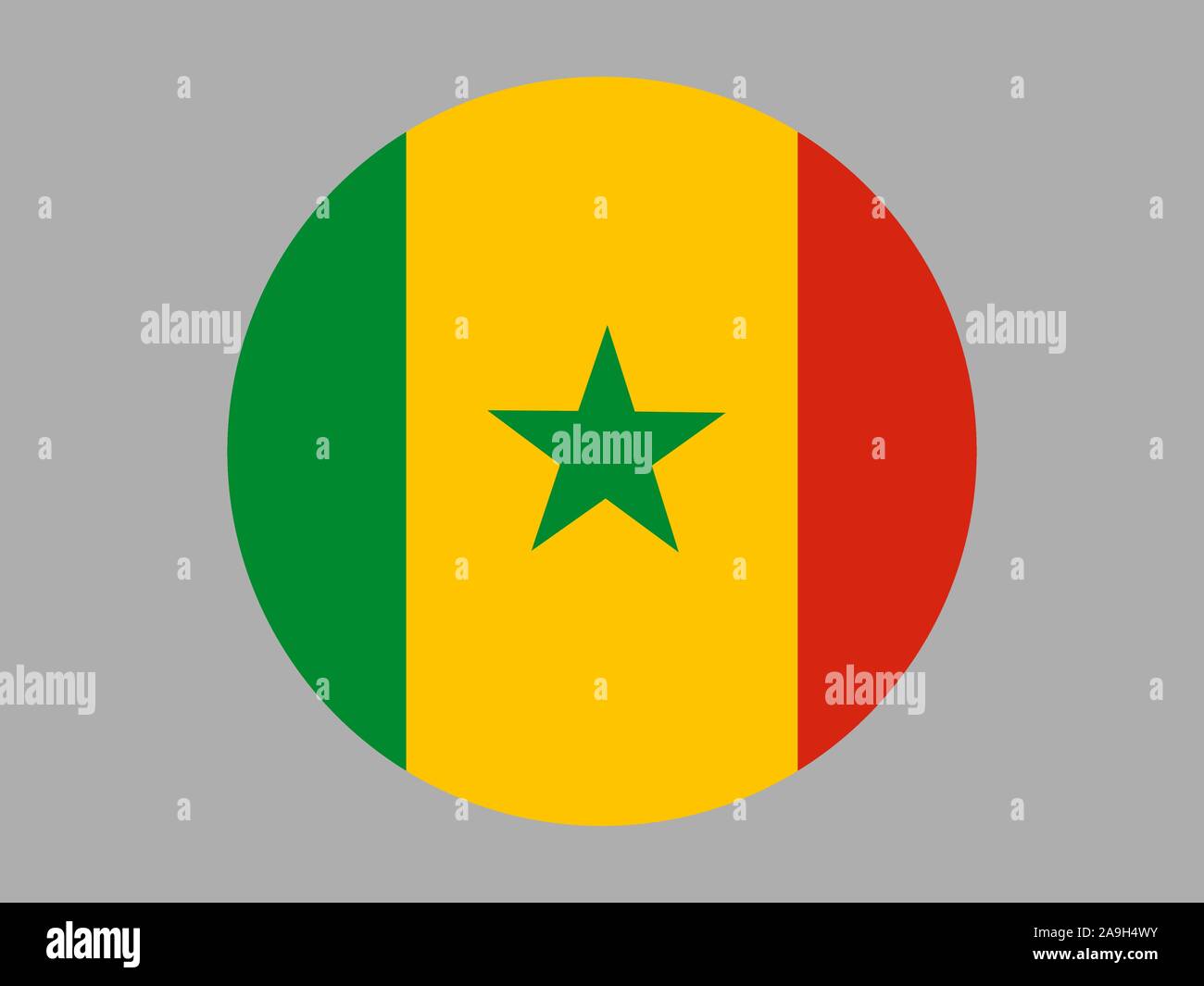 Beautiful national flag of Republic of Senegal. original colors and ...