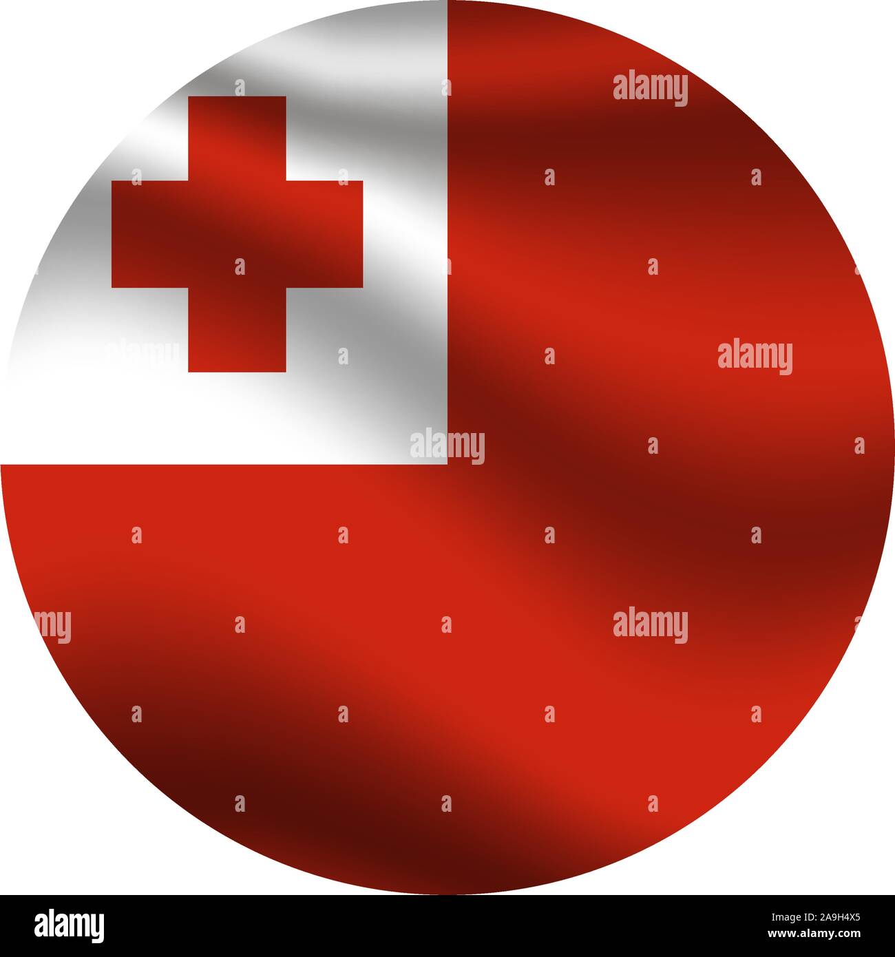 Beautiful national flag of Kingdom of Tonga, original colors and ...