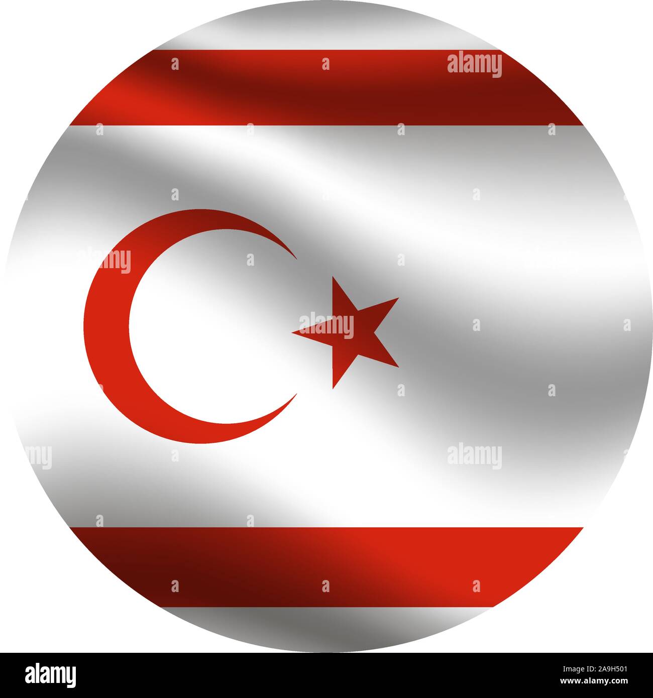 Beautiful national flag of Turkish Republic of Northern Cyprus ...