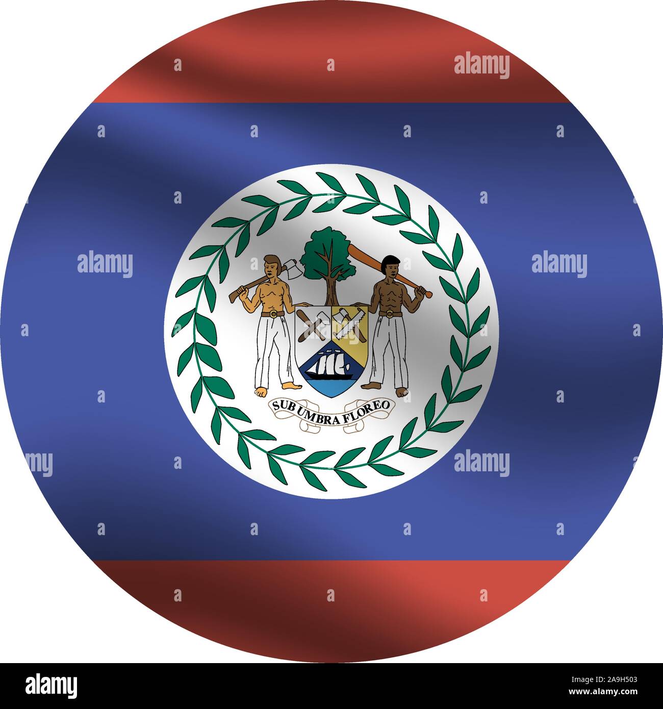 National flag of Belize . original colors and proportion. Simply vector ...