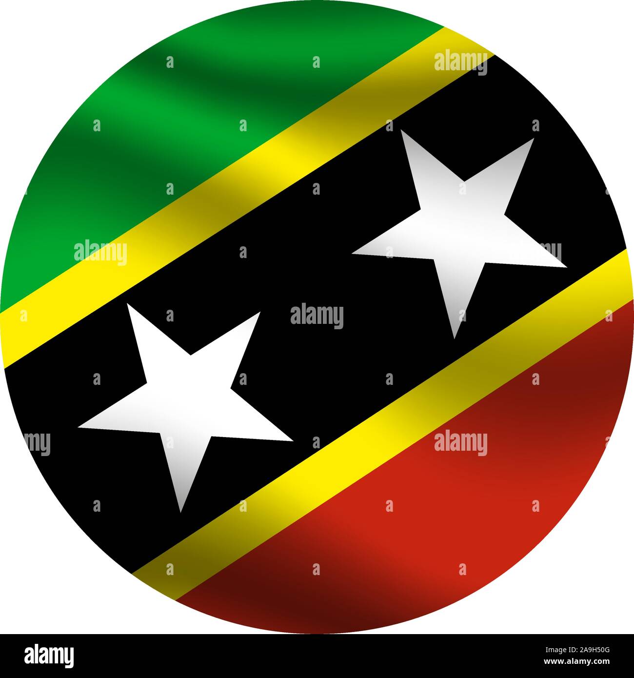 Beautiful national flag of Federation of Saint Christopher and Nevis ...