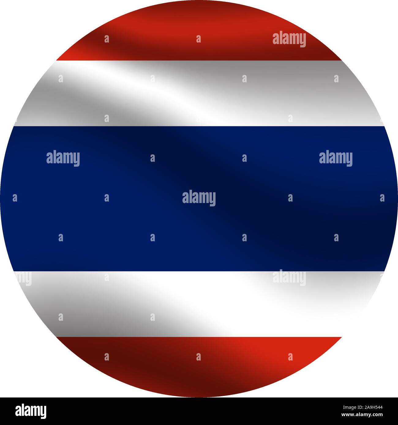 Beautiful national flag of Kingdom of Thailand, original colors and ...