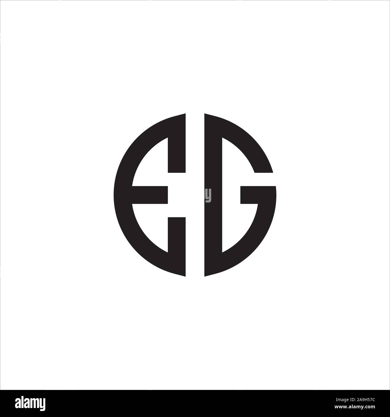 Letter eg or ge logo vector logo design Stock Vector Image & Art - Alamy