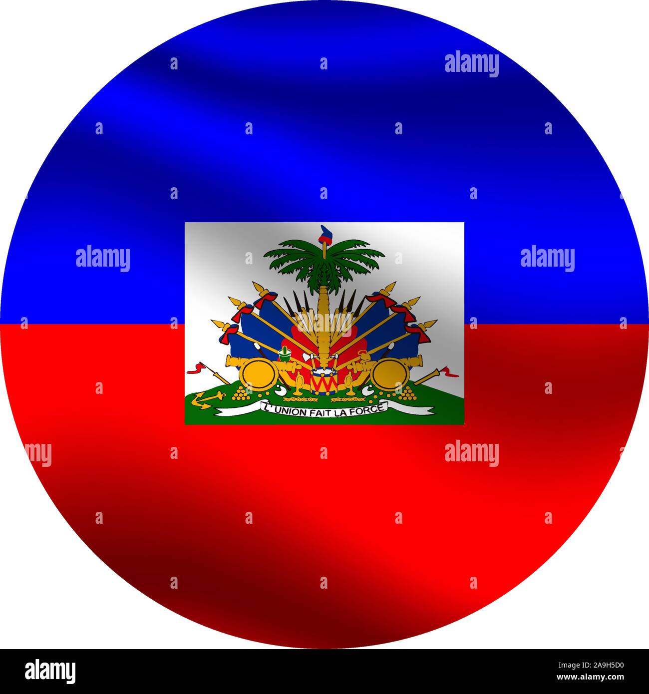 National flag of Republic of Haiti. original colors and proportion ...